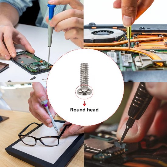 500 Stuks Tiny Micro Repair Screw Kit, 18 Maten Roestvrijstalen Kleine ...