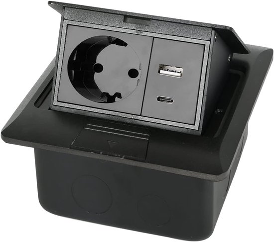 Verzonken Tafelstopcontact met 2 USB-poorten – Meervoudig Stopcontact ...