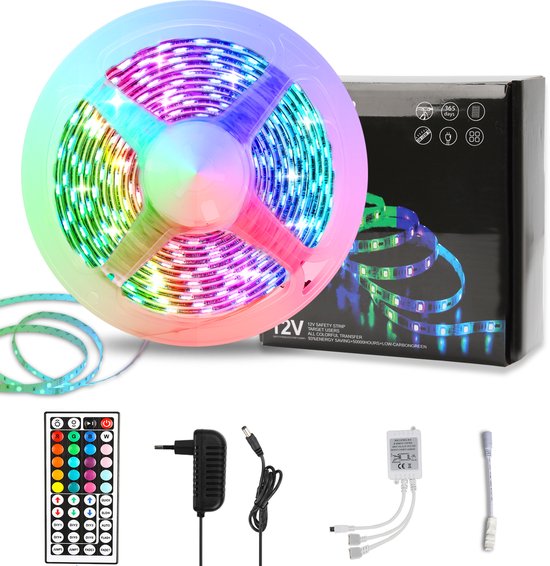 4 Meter led strip 5050 RGB - Verlichting - Led strips - 44 Toetsen ...
