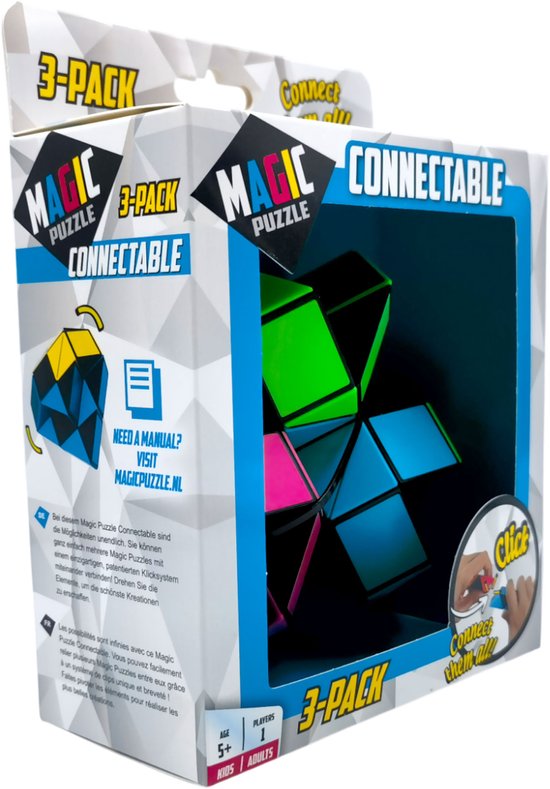 Magic Puzzle, Connectable 3 pack, puzzel, solo game | Games | bol