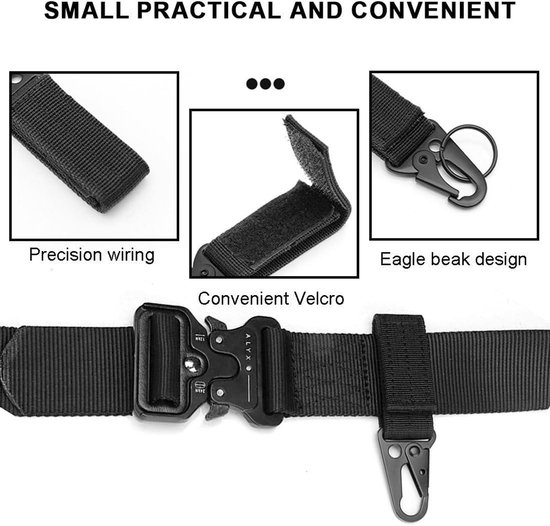 Allecto Plus - Set van 2 riemsleutelhangers met tactische karabijnhaak ...