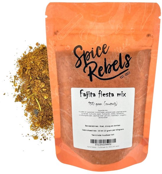 Spice Rebels - Fajita fiesta mix - zak 170 gram - Mexicaanse kruiden | bol