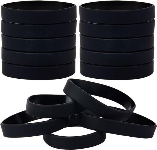 Effen kleur siliconen armbanden - set van 30 stuks - groene polsbandjes ...
