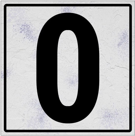Cijfer 0 bord - Sign Again - 15 x 15 cm | bol