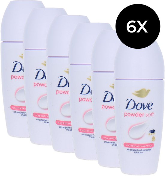 Dove Powder Soft Deo Roller - 6 x 50 ml | bol