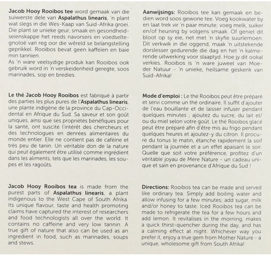 Jacob Hooy Rooibos Theezakjes - 3 x 160 stuks - Voordeelverpakking | bol