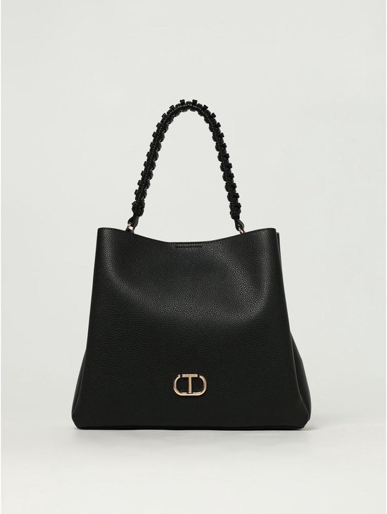 Braided Handle Shoulder Bag Wo - Black Handbags | bol