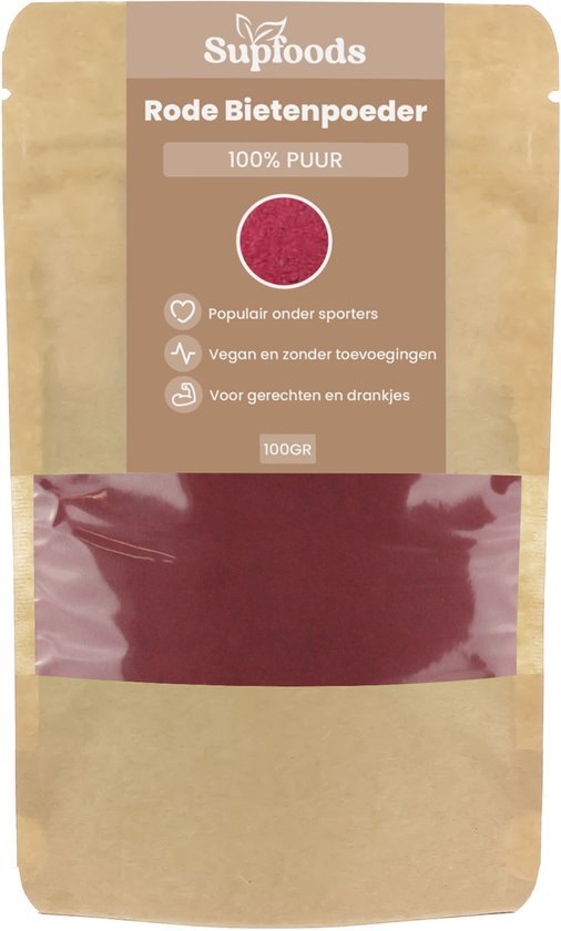 Rode Bieten Poeder 100% Puur - 100gram - Beetroot Powder Bevat van ...