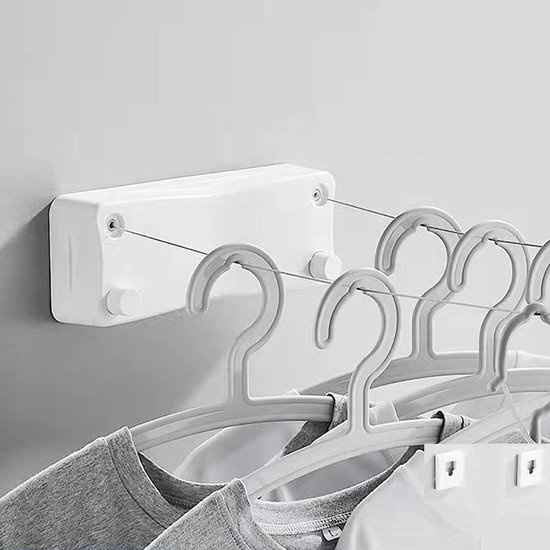 5.2m Intrekbare indoor kleding droogrek met dubbele lijn ...