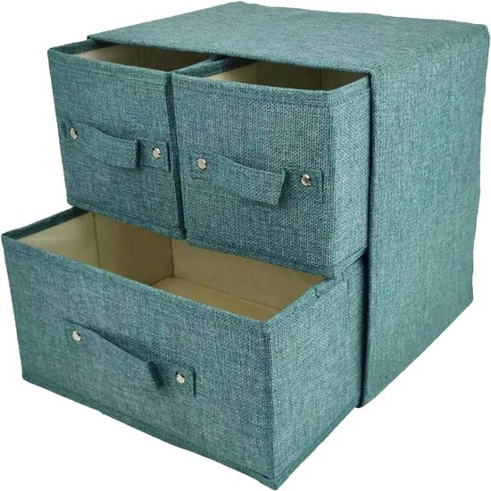 Linnen Opbergdoos Groot Opvouwbare Opbergdoos met Handvat voor Onder ...