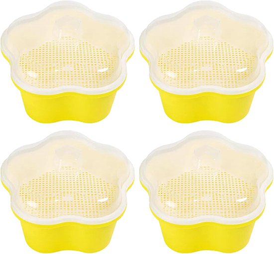 Hydrocultuur plantendozen - 4 stuks kiembakken met deksel voor zaden en ...