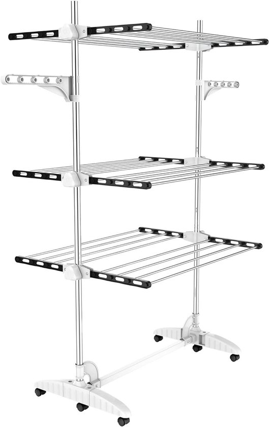 Drying Rack Tower Folding 3 Levels Stainless Steel Pipe Tower Dryer ...