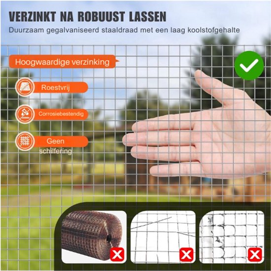 Thuys – Hardware Doek 24" x 30,5 m – 100ft – Gegalvaniseerd Kippengaas ...