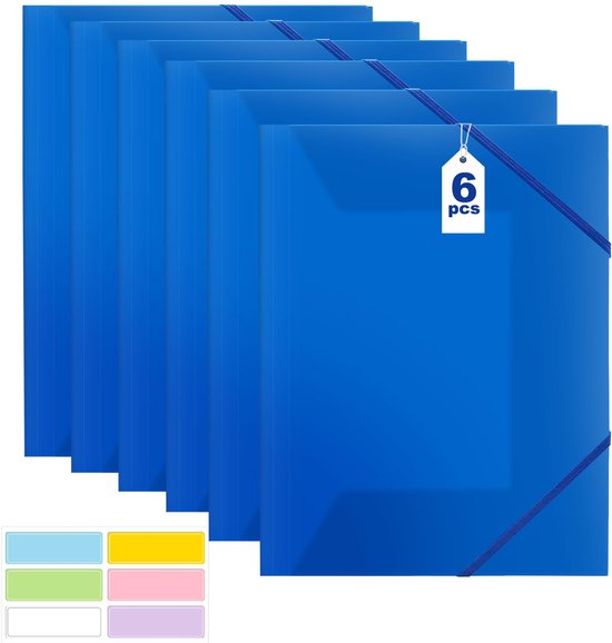A4 documentenmap, 6-delige map, A4 schoolpostmap, PP plastic archiefmap ...