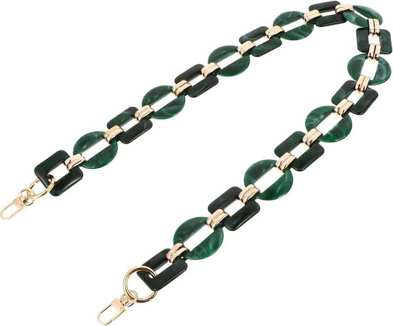 Allecto Plus - Groene Hars Purse Strap Chunky Bag Ketting Handvat voor ...