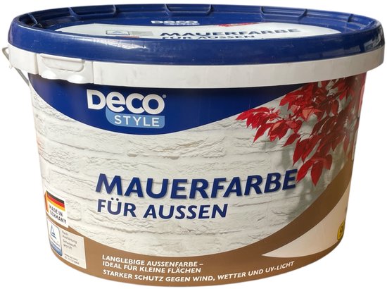 Deco Style Muurverf Matt Weiss 90720 – 5 l Matt Witte Dispersieverf ...