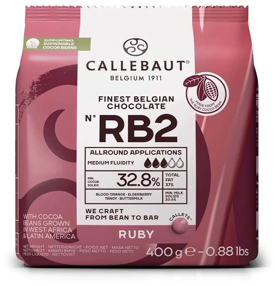 Callebaut Chocolade Callets -Ruby- 400g | bol