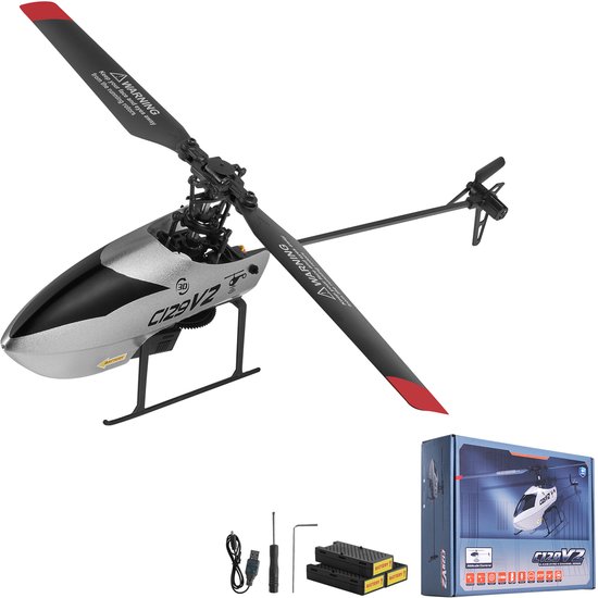 RC-helikopter met 2,4 GHz afstandsbediening – enkele rotor – gyro ...