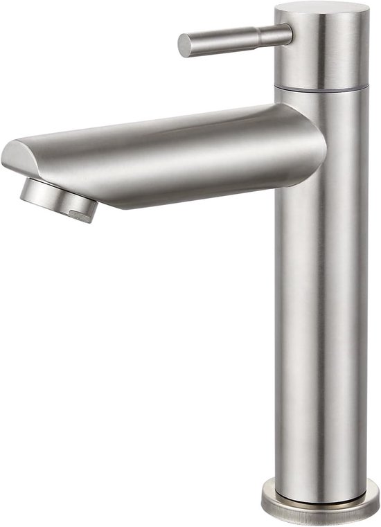 Roestvrijstalen enkele koude kraan - Badkamer - Keuken Metalen ...