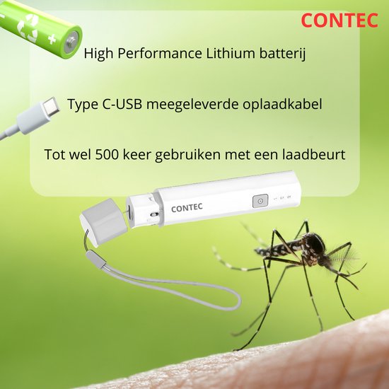 Insectenbeet Helper - Muggenbeet Verlichter met Warmte | USB Oplaadbaar ...