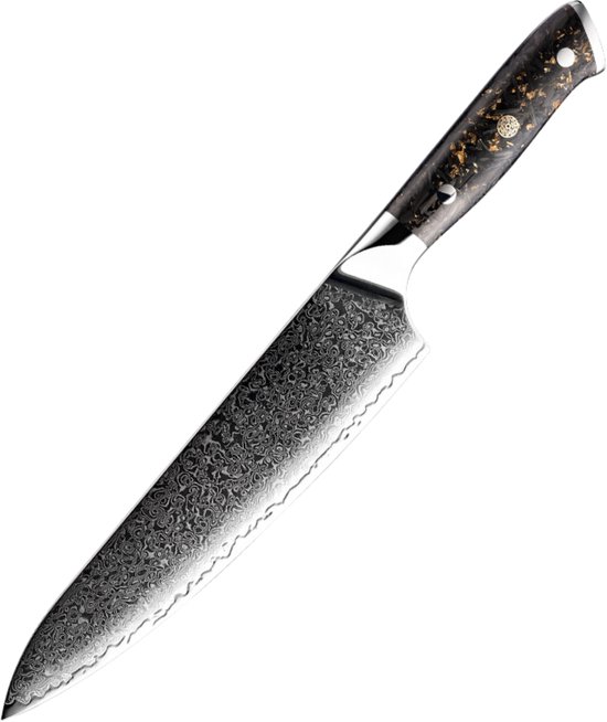 Dastium Home - 67-Laags Damascus Staal Koksmes 20CM - Damaststaal ...