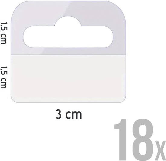 Zelfklevende Display Tags (18x) | Doorzichtig | 3 x 3 cm | Verkoop ...