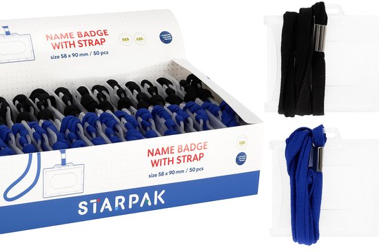 Starpak Naamkaartje met Lanyard - Keykoord met naam badge - ID ...