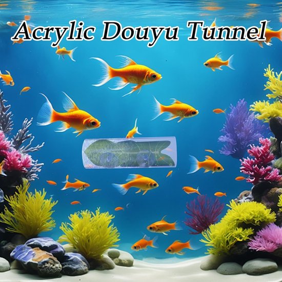 Fish Tunnel Cave, Aquarium Decor Tunnel, Swim Tube Acrylic Shelter ...