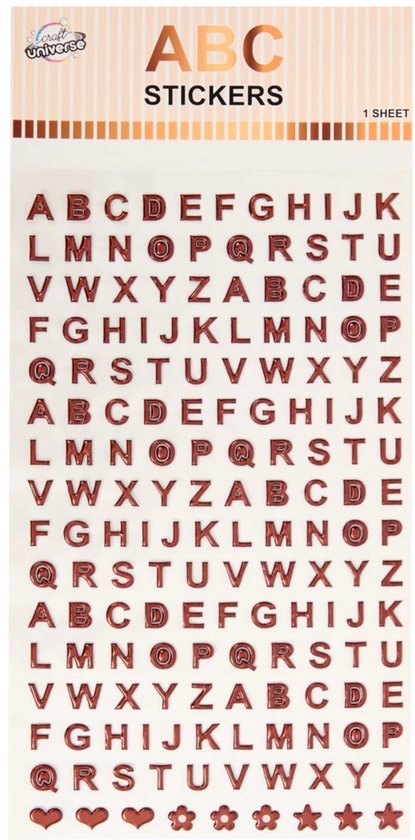 1 vel Craft Universe ABC stickers - letterstickers - zelfklevend ...