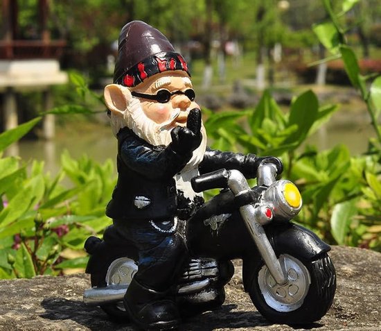 Motorfiets Tuinkabouter - Harsen Beeld - Leuk en Ondeugend Ontwerp ...