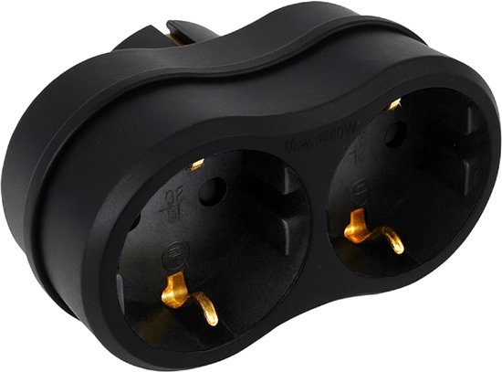Horizontale Stopcontact Splitter - 2-voudig - Horizontale Stopcontacten ...