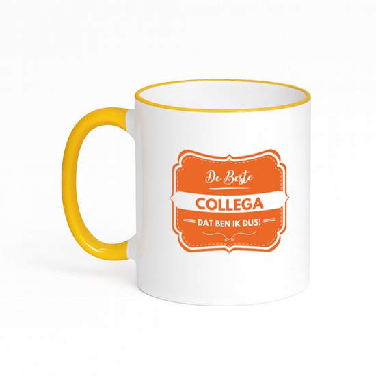 Hacebo® - De beste collega, dat ben ik dus koffiebeker met gekleurde ...