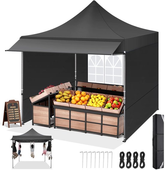 Partytent – Pop-Up Tent – Tuinkamer – Overkapping – 3X3 Meter ...