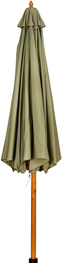 Grote Parasol Houten Tuinparasol Ø 300x260 cm – Extra Stevig & Stijlvol ...