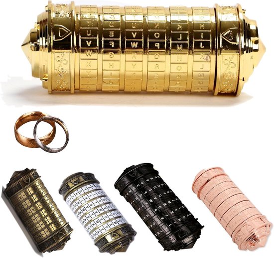 Zeynomax - Cryptex Retro Cilinder met Da Vinci Code - Romantisch Cadeau voor... | bol