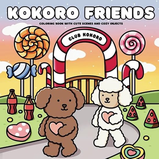 kokoro friends: coloring book with cute scenes and cozy objects | bol