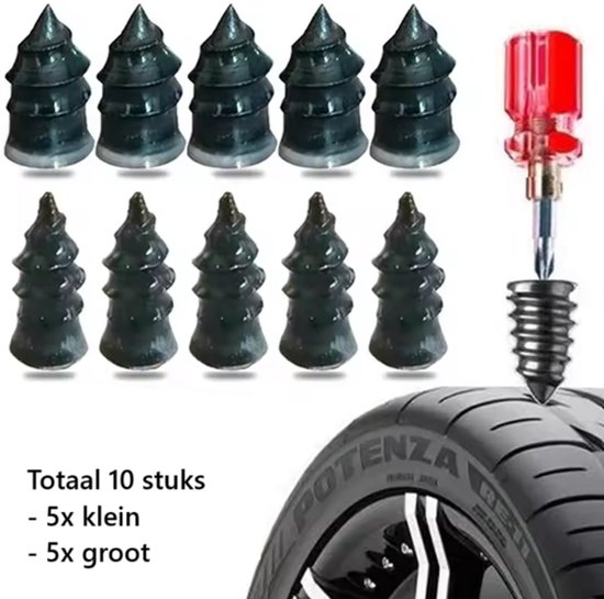 TLVX 10 stuks Rubberen Banden Reparatie Schroeven – Leeglopende ...