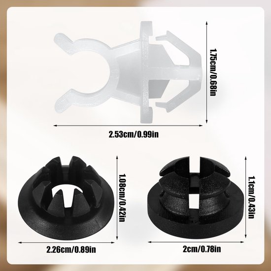 Allecto Plus - Universele Auto Hood Rod Clip - Set van 3 Stuks ...