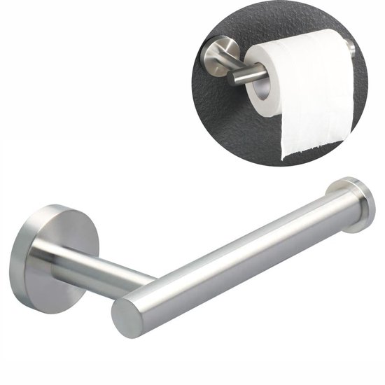 Toiletrolhouder - Wc rolhouder zonder klep - wc-rol stang - WC Rol ...