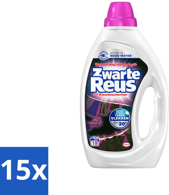 Zwarte Reus - Vloeibaar Wasmiddel - Zwarte Was - 19 Wasbeurten ...