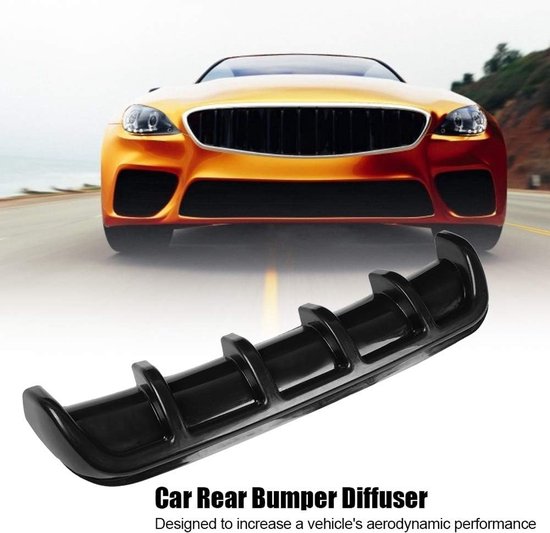 Universal Rear Bumper Lip Diffuser - Shark Fin Style Car Rear Bumper ...