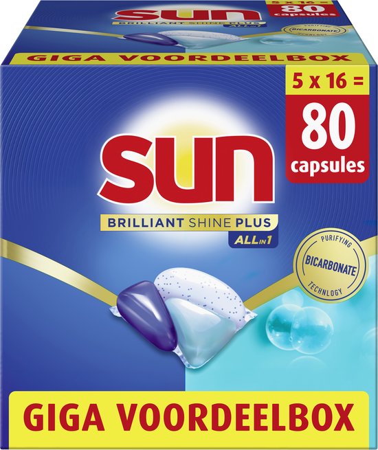 Sun Brilliant Shine Plus Vaatwascapsules - All-in 1 - een capsule met ...