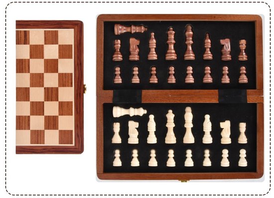 WK Luxe Opvouwbare Magnetische Schaakset – 29x29 cm – Gemaakt van ...