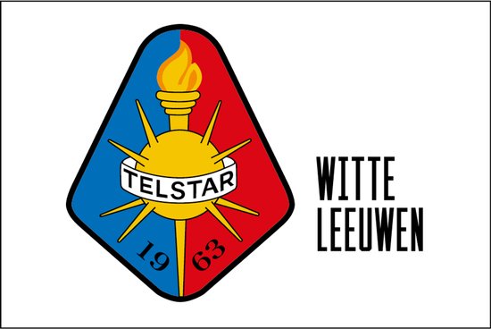 Vlag SC Telstar Witte leeuwen - 150x225 cm - Kwaliteitsvlag | bol
