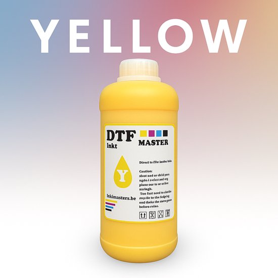 DTF INKT -PRINTMASTERS-YELLOW -HIGH KWALITEIT-DTF PRINTER-1 LITER-GEEL ...