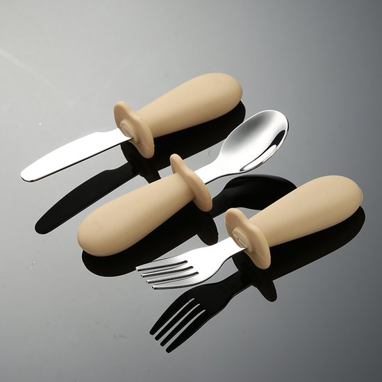Kinderbestek – 3-delige Set met Antislip Handvatten | Veilig ...