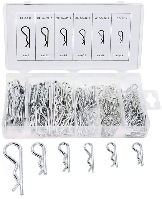Allecto Plus - 150-delige set R-type splint clips - Assortiment kit met ...