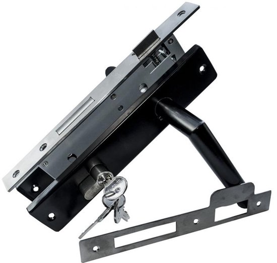 Eurofix Deurslot-set - RVS Zwart gecoat tuindeur slot - PC85 | bol