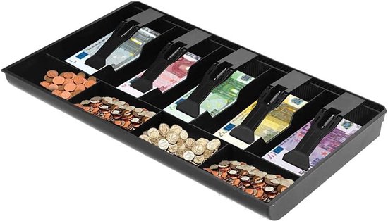 Cash drawer, 40.5 x 24.5 x 3.5 cm, money organiser, cash drawer, 9 ...