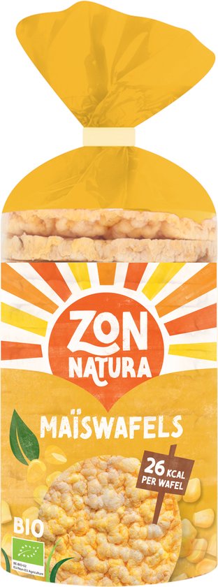 Zonnatura Maiswafels - Biologische Mais Wafels - Naturel - 6 x 100g | bol